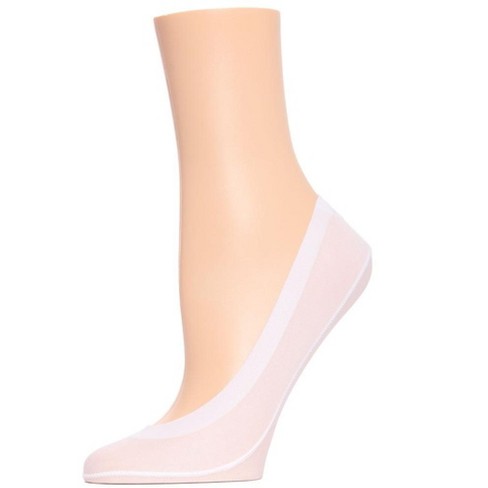 Memoi Women's Basic Microfiber No Show Liner Socks White One Size : Target