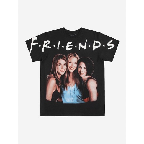 Friends Tv Rachel Phoebe & Monica Big Print Crew Neck Short Sleeve ...