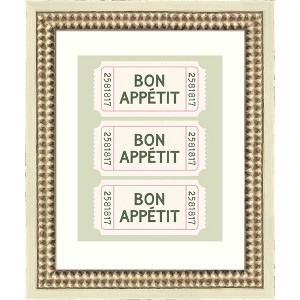 Kate and Laurel Bon Appetit Ticket Stub by Lucky Guava Framed Wall Art ...