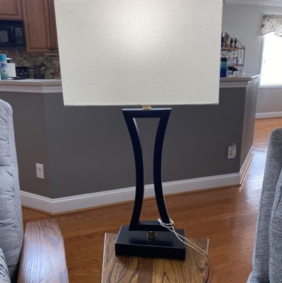 360 Lighting Roxie Modern Table Lamps 31" Tall Set Of 2 Black Metal ...