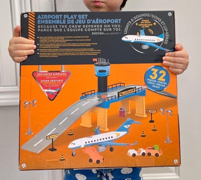 Driven By Battat – Airport Playset With Toy Airplane (32pc) – Micro ...