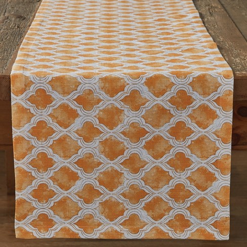 Split P Apricot Watercolor Geo Table Runner : Target