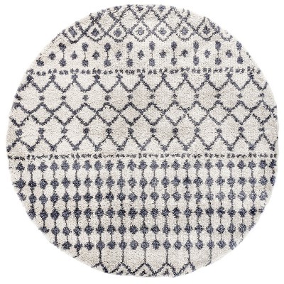 Nuloom Carolyn Abstract 5 Round Shag Area Rug For Living Room Bedroom ...