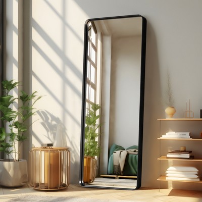 Dovelina Metal Framed Rectangle Full Length Mirror Leaning Mirror Large ...