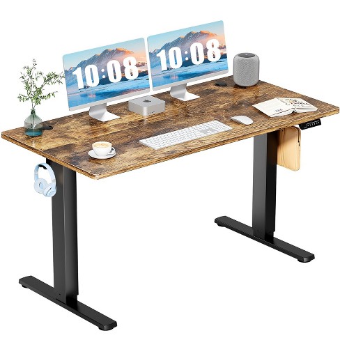 Sweetcrispy 55 Wide Height Adjustable Standing Desk - Brown : Target