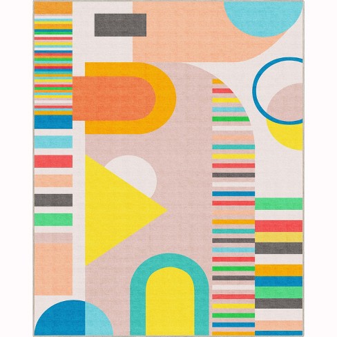 Well Woven Geometric Modern Flat-weave Washable 7'10" X 9'10" Area Rug ...