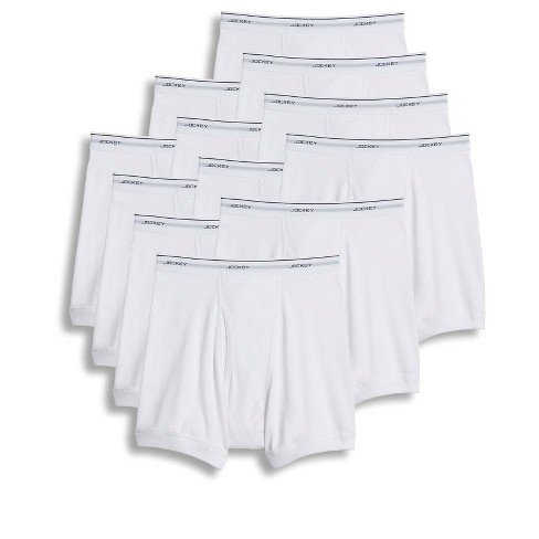 Jockey Men's Classic 5" Boxer Brief - 12 Pack L White : Target