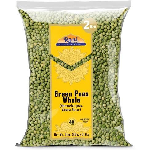 Green Peas Whole Dried (marrowfat Peas, Vatana) - 32oz (2lbs) - Rani ...