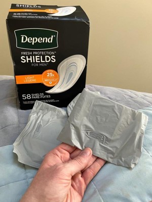 Depend Incontinence Shields/bladder Control Pads For Men - Light ...