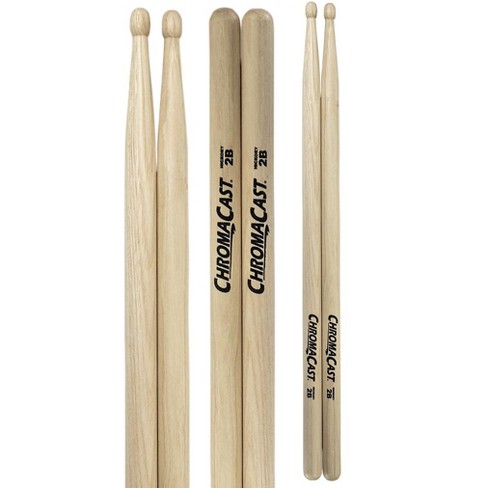 Chromacast 2b Usa Made Hickory Drumsticks Pair - Wood Tipped - Drum ...