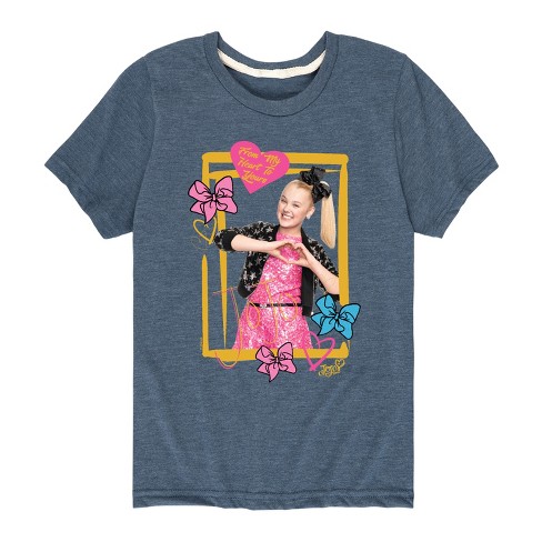 Jojo Siwa Jojo Love Short Sleeve Graphic T-shirt - Heather Blue - 5t ...