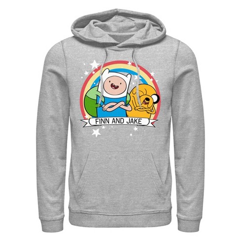 Men's Adventure Time Finn And Jake Stars Pull Over Hoodie : Target