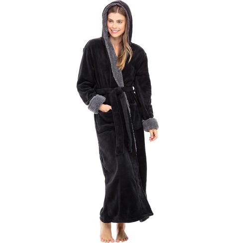 Alexander Del Rossa Women's Warm Winter Robe, Plush Fleece Full Length ...