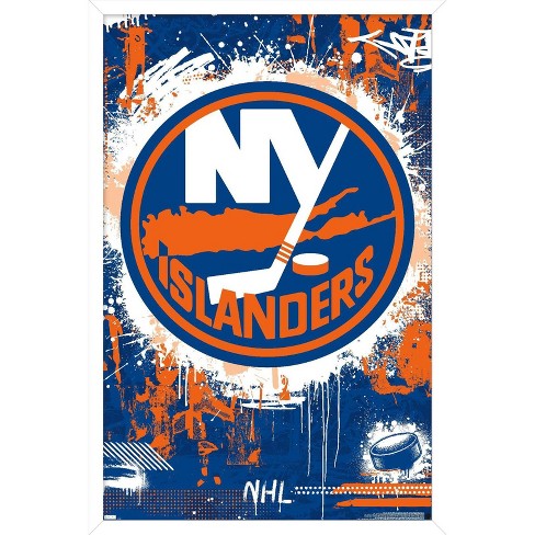 Trends International Nhl New York Islanders - Maximalist Logo 23 Framed ...