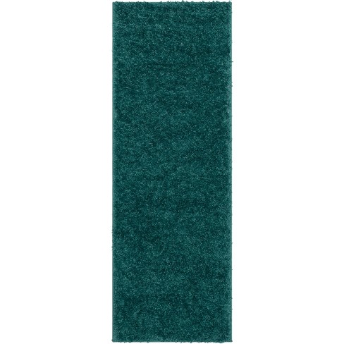 Well Woven Elle Basics Emerson Textured 2'3" X 7'3" Runner Green Area ...