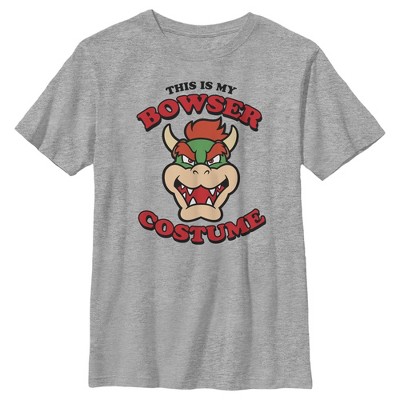 Boy's Nintendo Super Mario Bowser Costume T-shirt - Athletic Heather ...