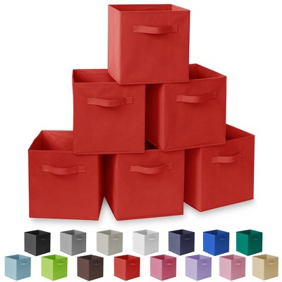 Casafield Set Of 12 Collapsible Fabric Storage Cube Bins, White - 11 ...