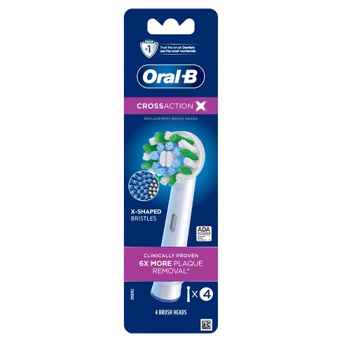 Oral-b Cross Action Electric Toothbrush Replacement Brush Heads - 4ct ...