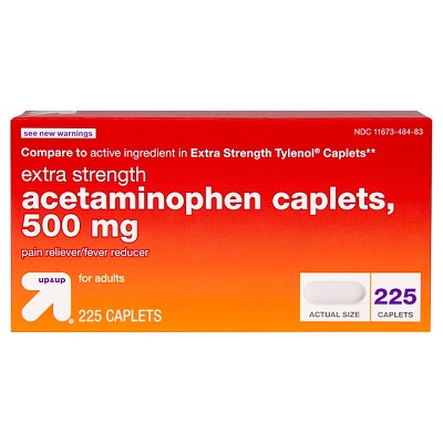 Acetaminophen Extra Strength Pain Reliever & Fever Reducer Caplets ...