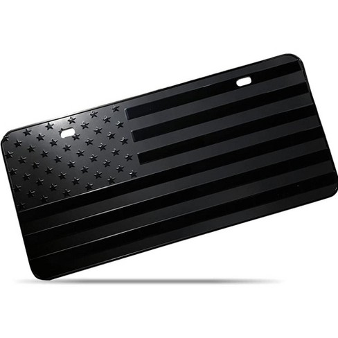 Zone Tech Monochrome Usa Flag License Plate - Premium Quality Thick ...