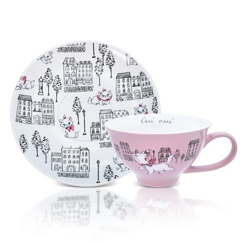 Silver Buffalo Disney The Aristocats Marie Ceramic Teacup And Saucer ...