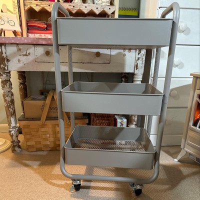 3 Tier Metal Utility Cart White - Brightroom™ : Target