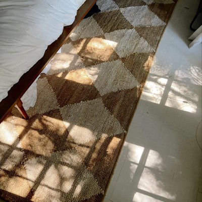 Arvin Olano X Rugsusa - Louie Diamond Checkerboard Jute Area Rug ...