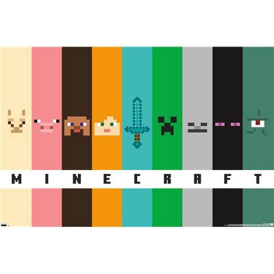 Trends International Minecraft - Worldly Framed Wall Poster Prints ...