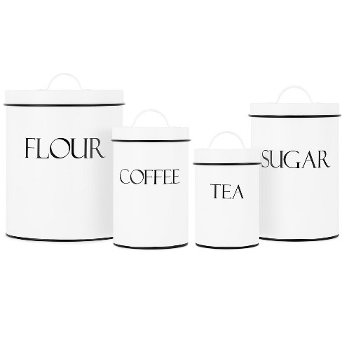 Outshine Co White Farmhouse Nesting Kitchen Canisters (set Of 4 ...