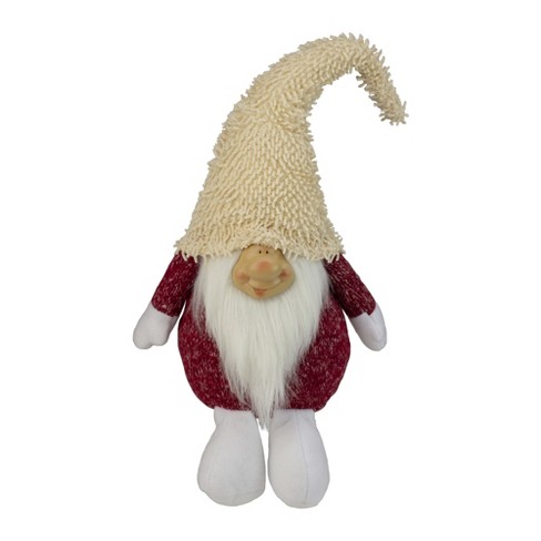 Northlight Smiling Chubby Plush Gnome With Textured Hat Christmas ...