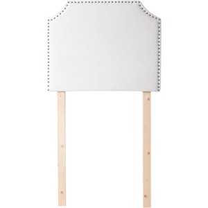 Bevel Tacked Plush Headboard with Legs - White : Target