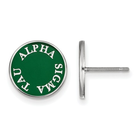 Black Bow Jewelry Sterling Silver Alpha Sigma Tau Greek Life Stud ...