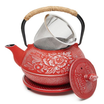 Juvale Cast Iron Teapot With Infuser - Japanese Tea Kettle, Loose Leaf ...