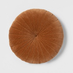 16" Ruched Velvet Round Throw Pillow - Mina Victory : Target