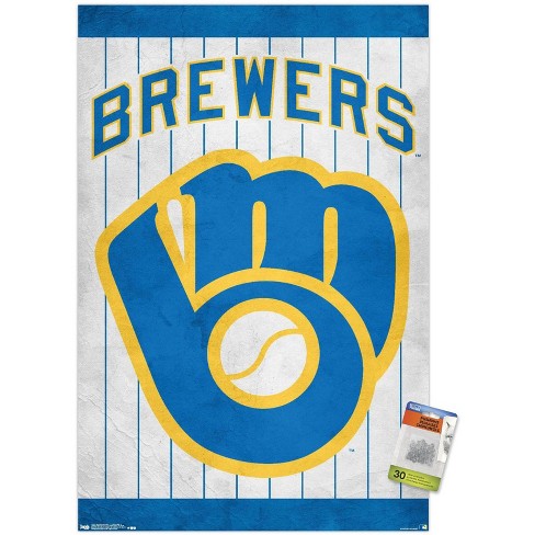 Trends International Mlb Milwaukee Brewers - Retro Logo Unframed Wall ...