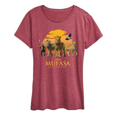 Women's The Lion King Sun Group Short Sleeve Graphic T-shirt - Heather ...