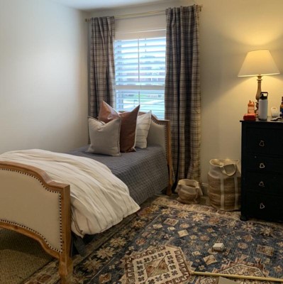 Preston Plaid Rod Pocket And Back Tab Room Darkening Curtain Panel With ...