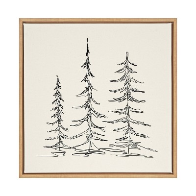 Kate & Laurel All Things Decor 30" X 30" Sylvie Minimalist Evergreen ...