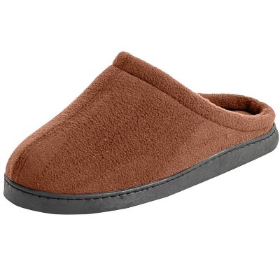 Kingsize Men's Fleece Clog Slippers - 14 M, Dark Mocha : Target