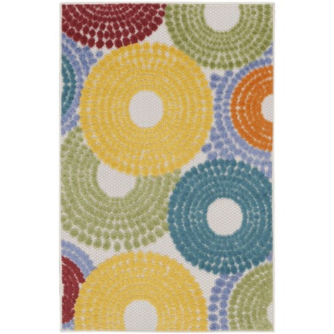 Nourison Aloha Bold Geometric Flatweave High-low Indoor Outdoor Area ...