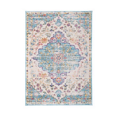 World Rug Gallery Bohemian Vague Modern Area Rug - Blue 3'3" X 5' : Target