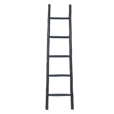 Leana Decorative Ladder Black - Umbra: Towel Rack, Clothing Organizer ...