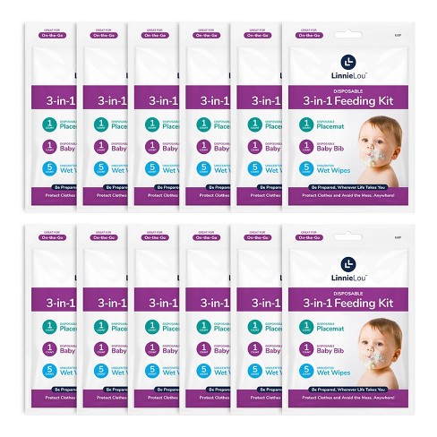 Linnielou Disposable 3-in-1 Feeding Kit - 12pk - White : Target