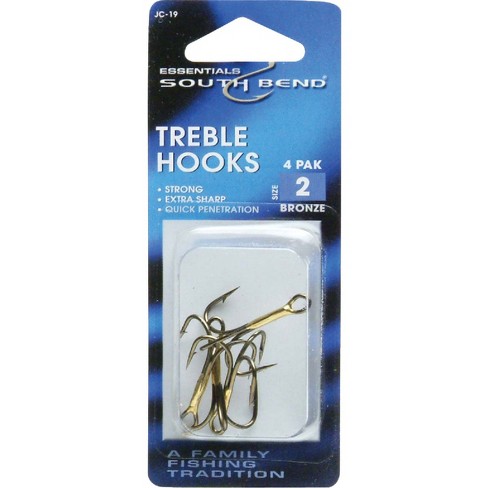 Southbend Size 2 Bronze Treble Fishing Hook (4-pack) Jc19 : Target