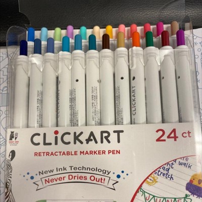 Zebra 24pk Clickart Retractable Creative Markers 0.6mm Assorted Colors ...
