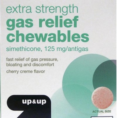 Gas Relief Extra Strength 125mg Chewable Tablets - Cherry Crème - 48ct ...