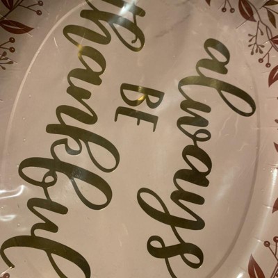 Sparkle And Bash 24-pack Large Oval Thanksgiving Paper Plates, Heavy ...