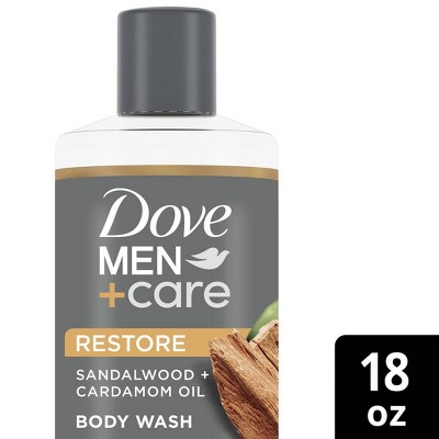 Dove Men+Care Restoring Sandalwood + Cardamom Oil Hydrating Body Wash ...