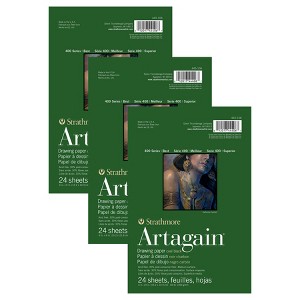 Strathmore 400 Series Artagain Pastel & Drawing Paper Pad, Coal Black ...