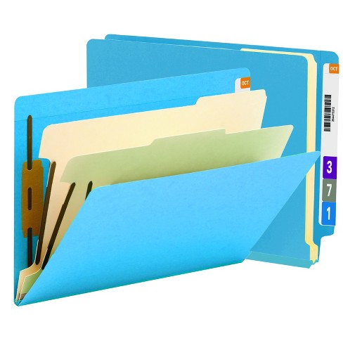 Smead End Tab Classification File Folder, 2 Divider, 2" Expansion ...
